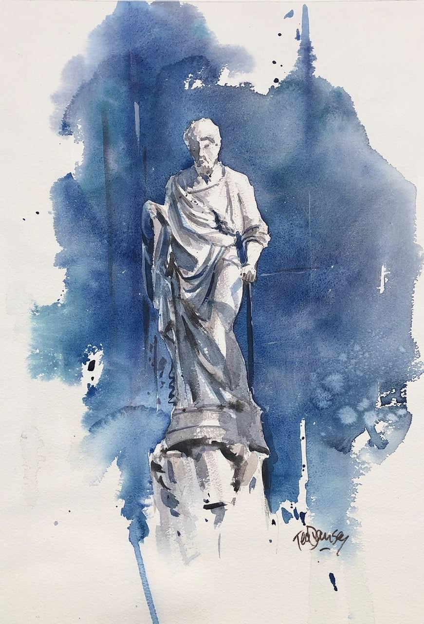 Statue in Blue