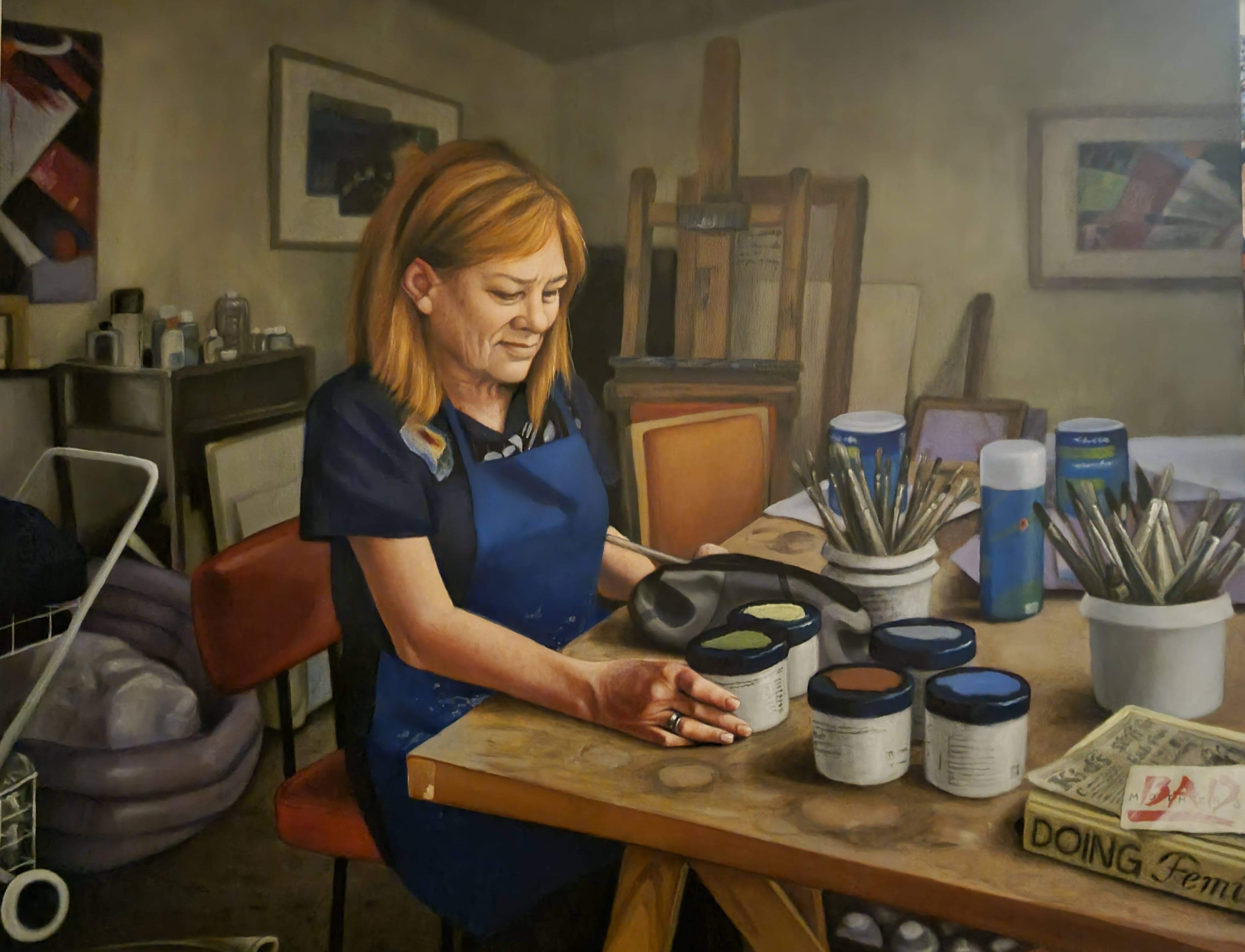 Mural Prep (Portrait of Charlotte Clemens)