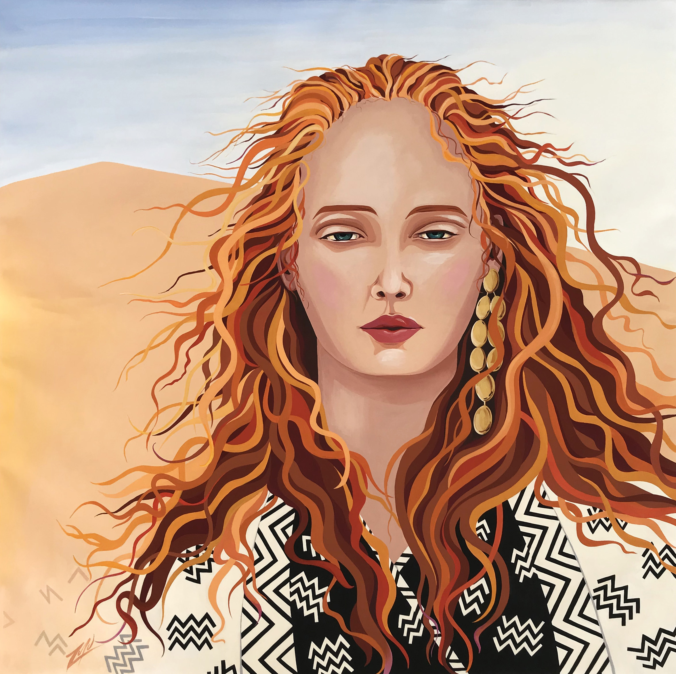 'Sahara Princess', French Acrylic on fine linen canvas By Zulu (Heather ...