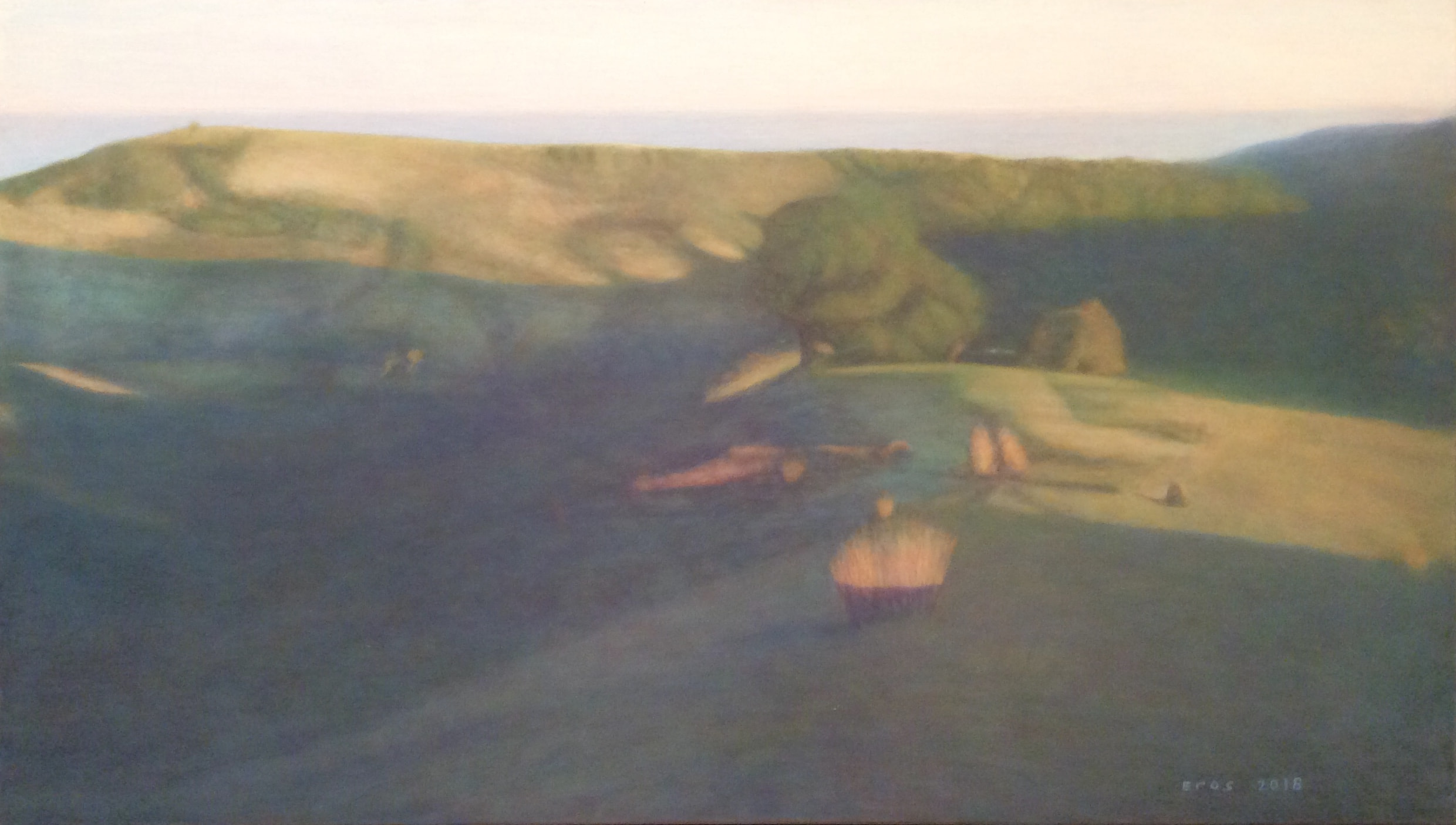 'Wattle Hill' oil on linen by Eros Anceschi