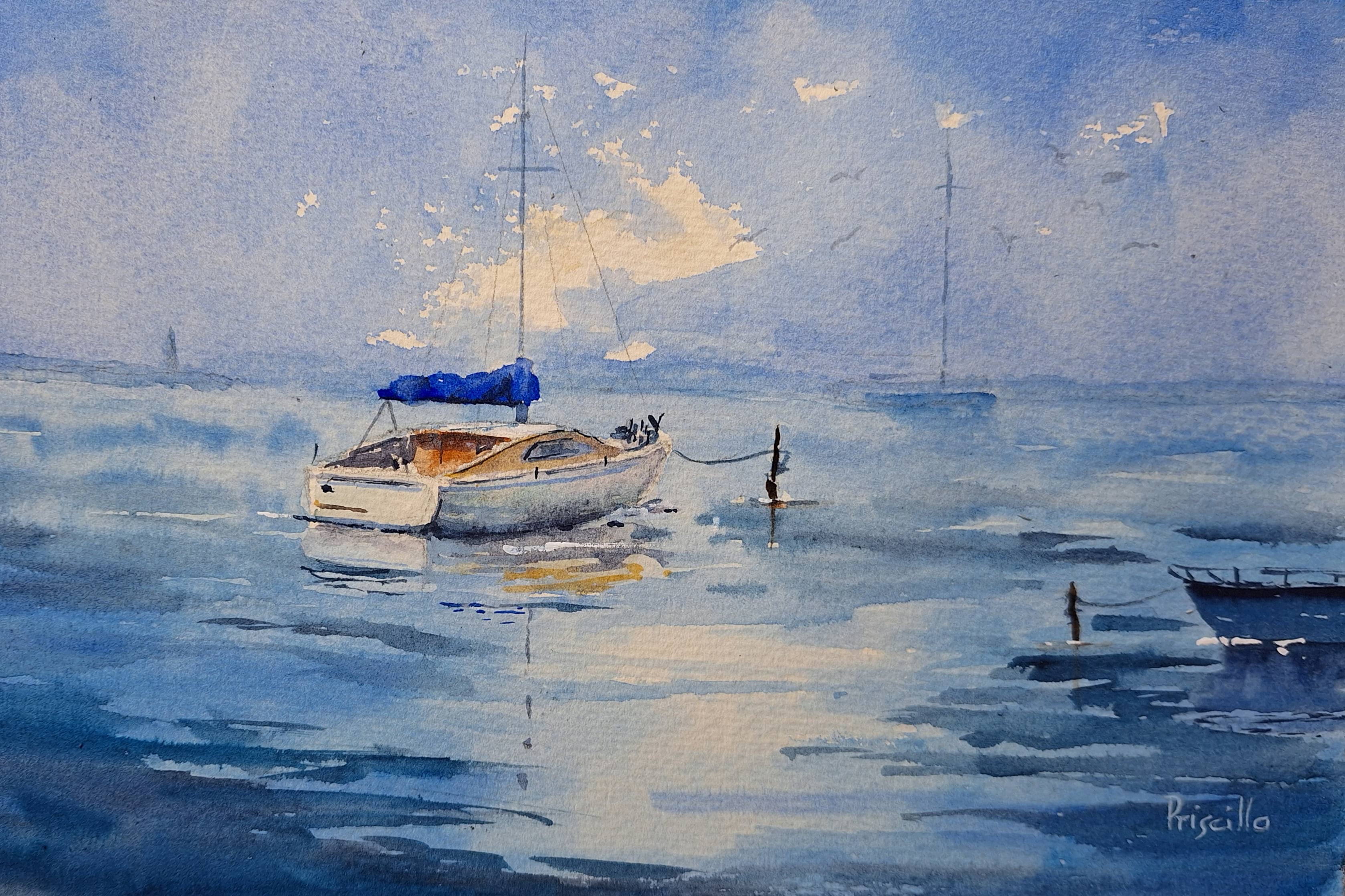 Yacht in Calm Waters